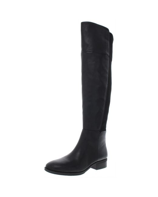 Sam Edelman Pam Zipper Suede Over-The-Knee Boots in Black | Lyst