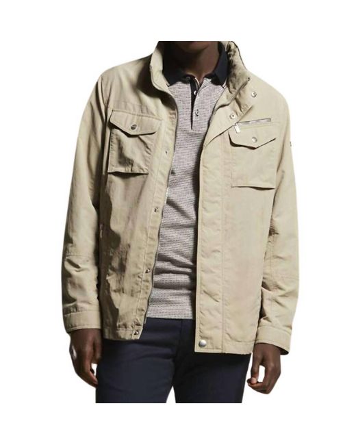 Bugatti Stowable Hood Bomber Jacket in Natural for Men | Lyst