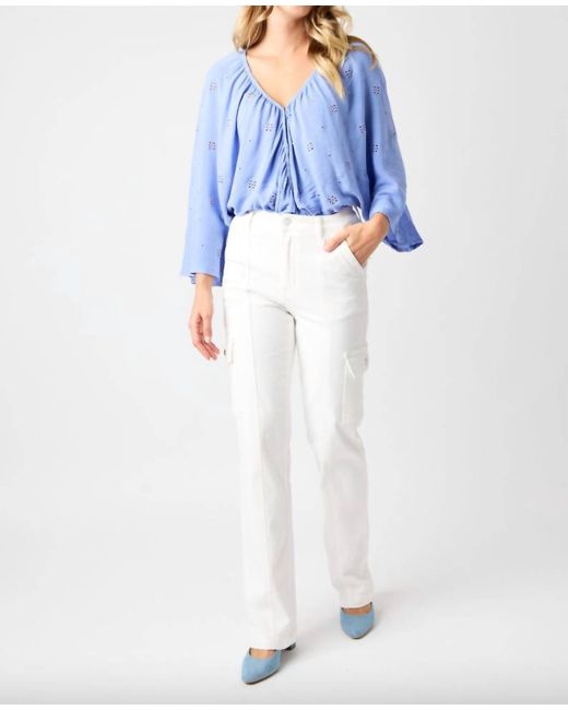 Judy Blue Cargo Straight Leg Jeans in Blue | Lyst