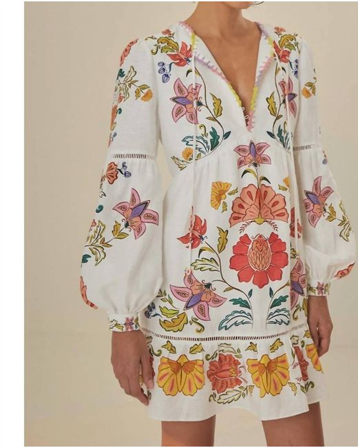 FARM Rio Off- Floral Insects Mini Dress, Floral Insects Off | Lyst