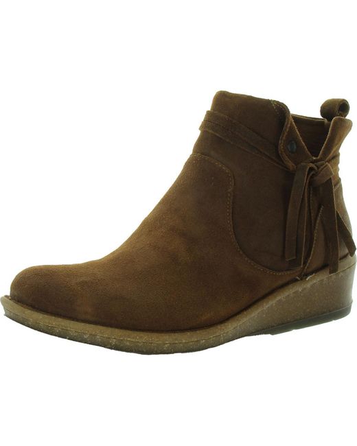 Born Vaughn Suede Zip Up Ankle Boots in Brown | Lyst