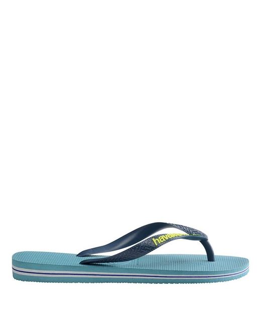 Havaianas Nautical Brasil Logo Flip Flops in Blue for Men | Lyst