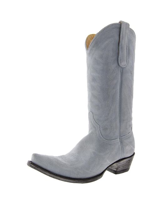 Old Gringo Suede Pull On Cowboy, Western Boots in Gray | Lyst