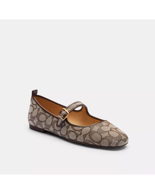 COACH C Rivet Mary Jane in Brown | Lyst