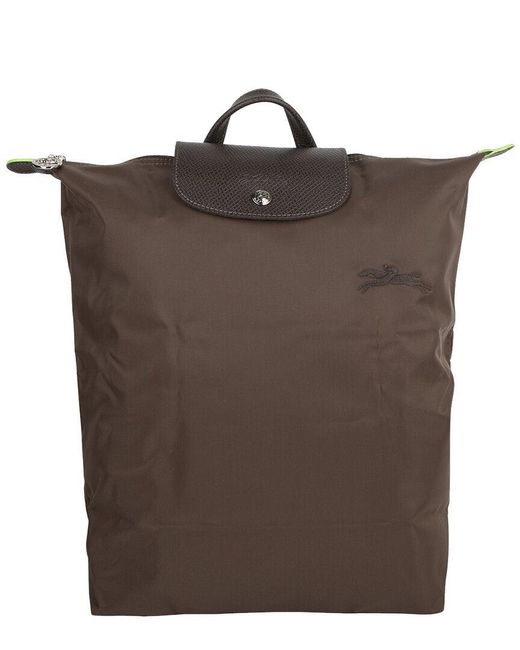 Longchamp Le Pliage Medium Canvas Backpack in Brown | Lyst