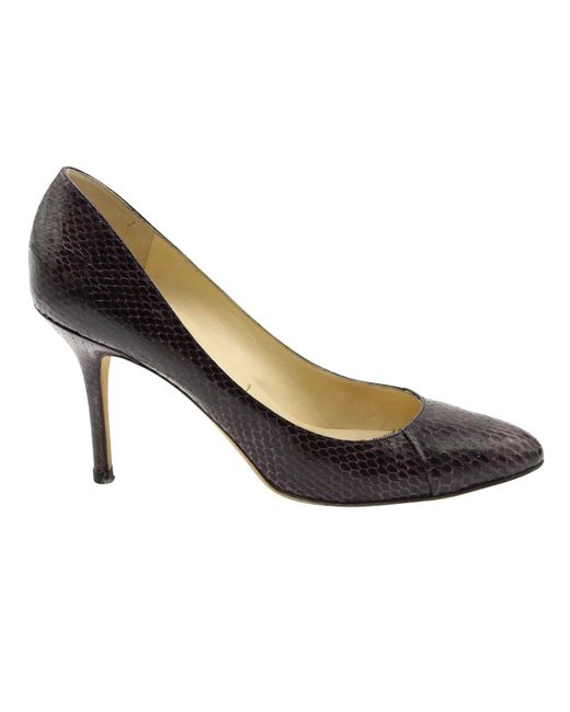 Jimmy Choo Snakeskin Pumps in Metallic | Lyst