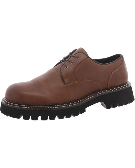 Steve Madden Zylen Leather Lace-Up Derby Shoes in Brown for Men | Lyst