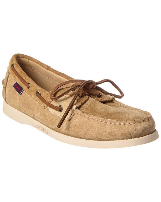 Sebago Ross Island Leather Boat Shoe in Natural for Men | Lyst