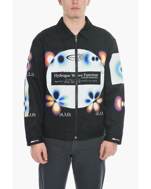 Msftsrep Cootn Twill Hydrogen Wave Jacket With Gradient Print in Gray ...