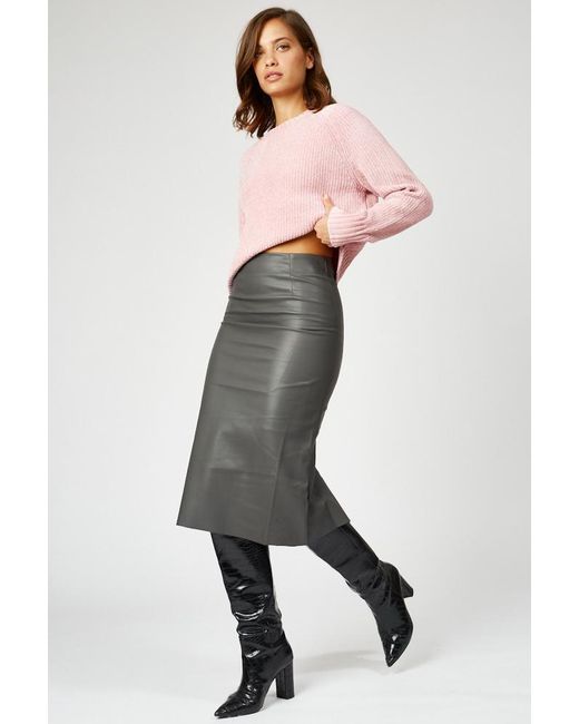 Silk & Salt Vegan Leather Skirt | Lyst