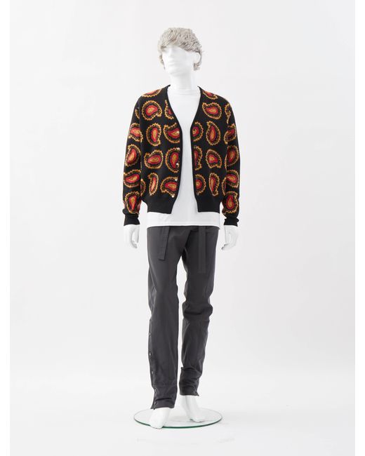 Toga Virilis Wool Jacquard Cardigan for Men - Lyst