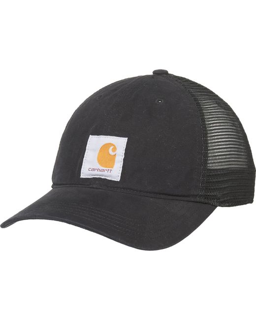 Carhartt 100286 Canvas Mesh-back Logo Baseball Cap in Black for Men | Lyst