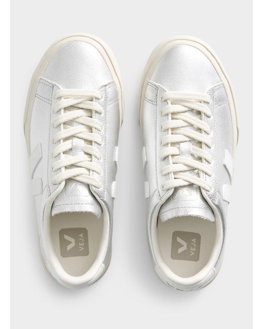Veja Campo Metallic Sneakers Women in White | Lyst