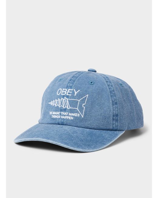 Obey Things Happen Pigment Denim Cap in Blue for Men | Lyst