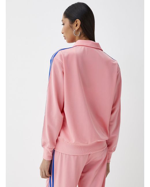 adidas Firebird Loose Track Jacket in Pink | Lyst