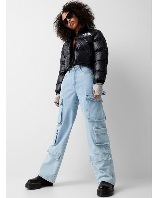 The North Face Nuptse Cropped Puffer Jacket in Black | Lyst The North Face Nuptse Cropped Puffer Jacket in Black | Lyst