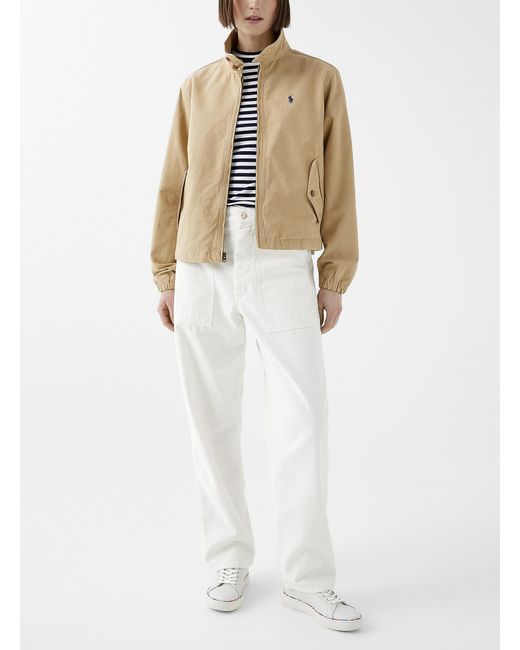 Polo Ralph Lauren Logo Crest Stand in Natural | Lyst