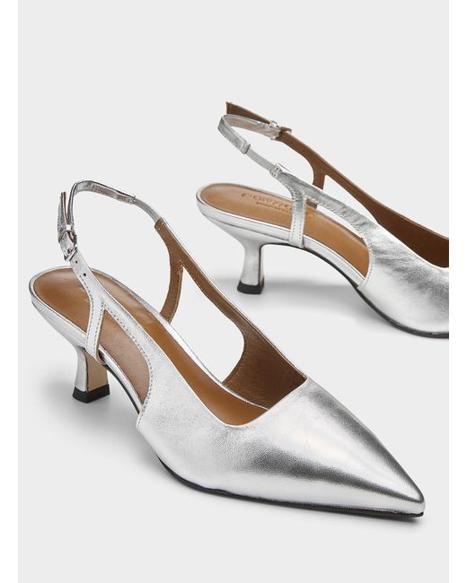 Simon's Silver Pointed in White | Lyst