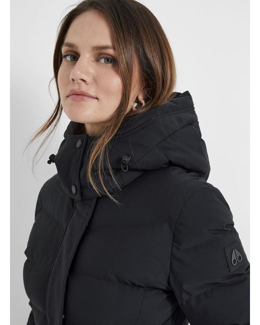 Moose Knuckles Watershed Long Cinched Parka in Blue | Lyst