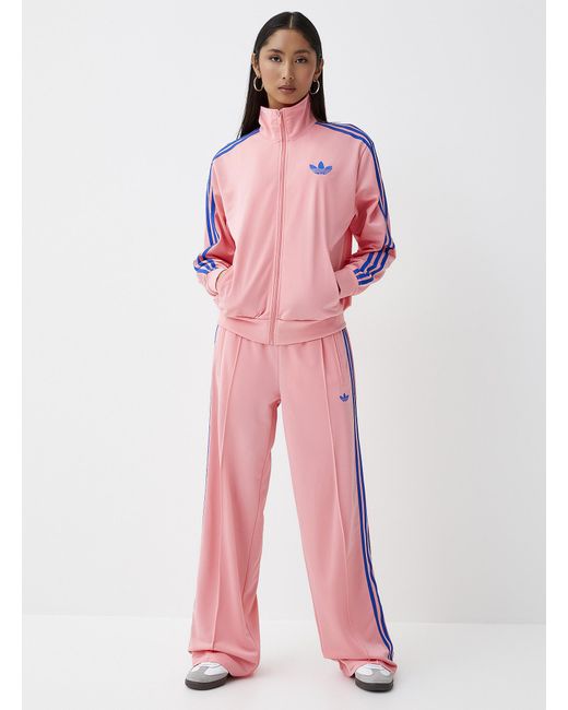 adidas Firebird Loose Track Jacket in Pink | Lyst