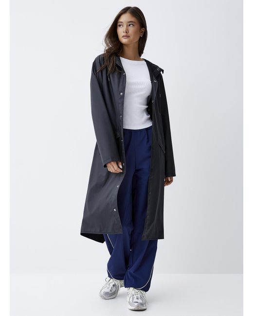 Rains Classic Long Raincoat in Blue | Lyst