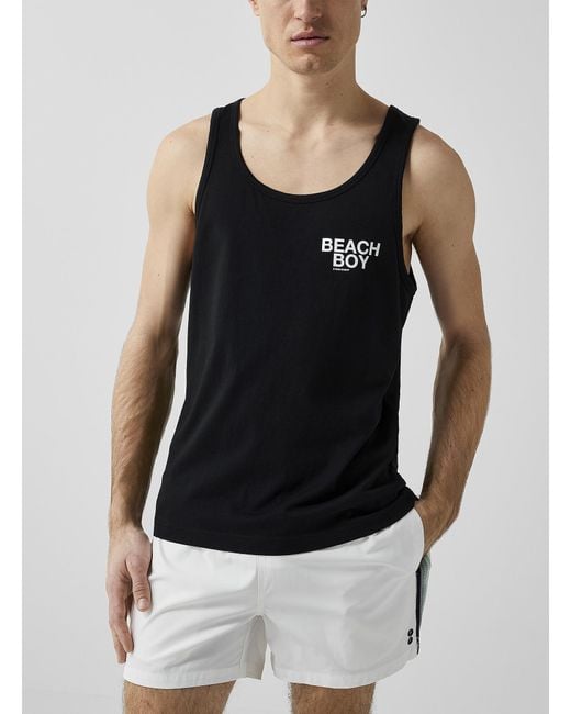 Ron Dorff Beach Boy Organic Cotton Cami in Black for Men | Lyst