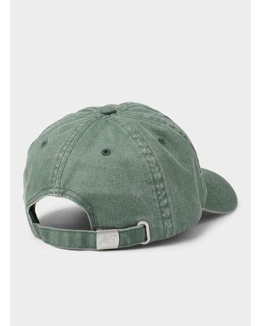 New Balance Logo Washed Denim Dad Cap in Green for Men | Lyst