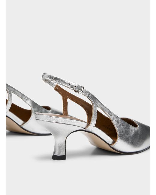 Simon's Silver Pointed in White | Lyst