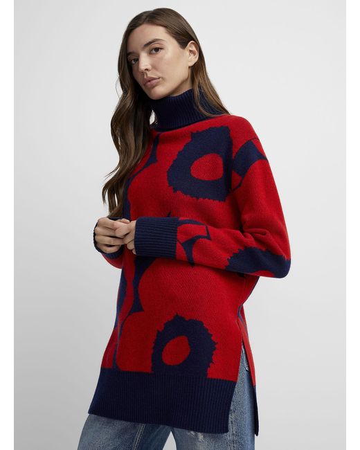 Marimekko Vinni Unikko Sweater in Red | Lyst