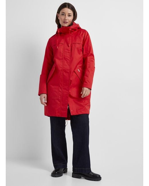 HUNTER Jency Red Raincoat | Lyst