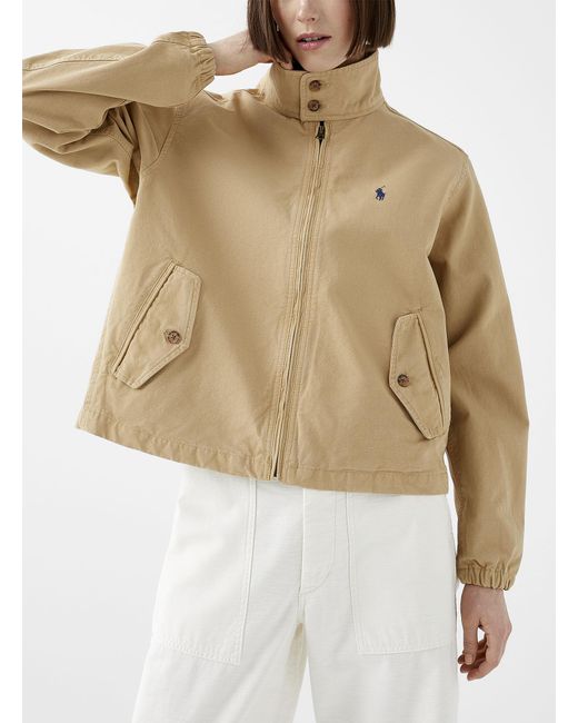 Polo Ralph Lauren Logo Crest Stand in Natural | Lyst