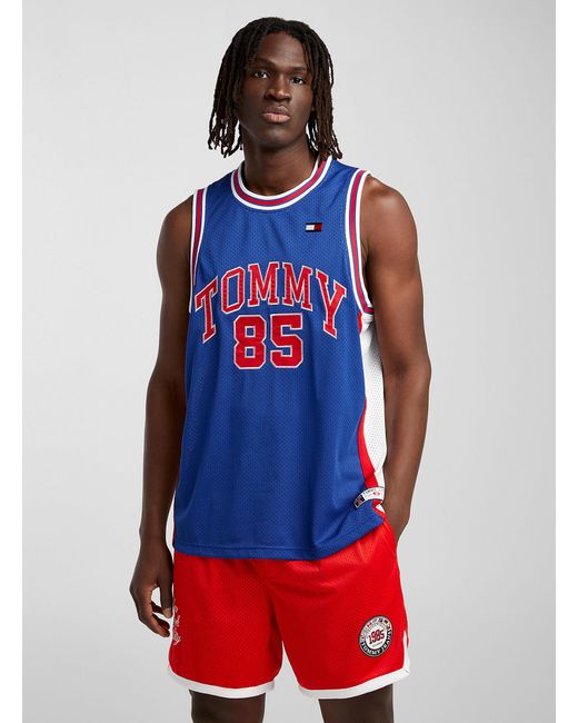 Tommy Hilfiger Tommy Basketball Tank in Red for Men | Lyst