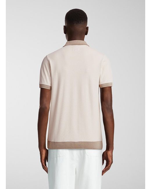 Open Era Basketweave Jacquard Polo in Natural for Men | Lyst