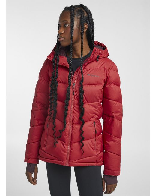 Columbia Abbott Puffer Jacket in Red | Lyst