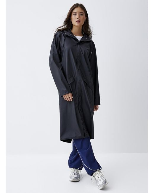 Rains Classic Long Raincoat in Blue | Lyst