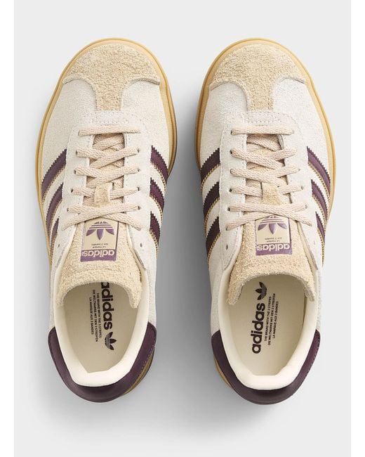 adidas Originals Gazelle Bold Brown And Beige Platform Sneakers Women ...