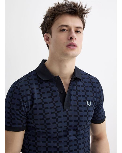 Fred Perry Pixel in Blue for Men | Lyst