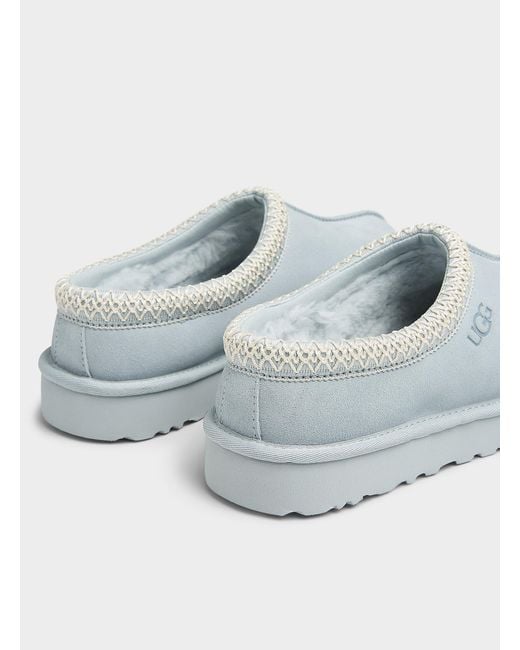 UGG Tasman Powder Blue Mule Slippers in Gray | Lyst