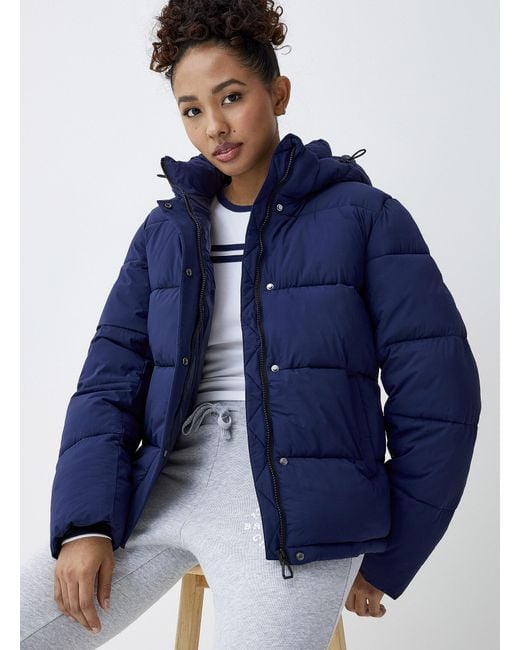 ONLY Premium Puffer Jacket in Blue | Lyst