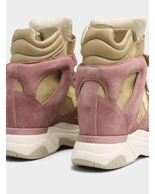 Isabel Marant Balskee Suede Platform Sneakers Women in Natural | Lyst
