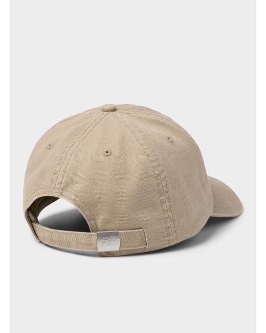 New Balance Nb Patch Logo Dad Cap in Natural for Men | Lyst
