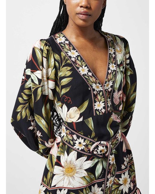 FARM Rio Surreal Crepe Mini in Black | Lyst