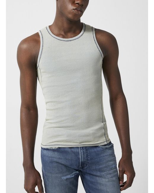 DIESEL Faded Grey Jersey Cami in Gray for Men | Lyst