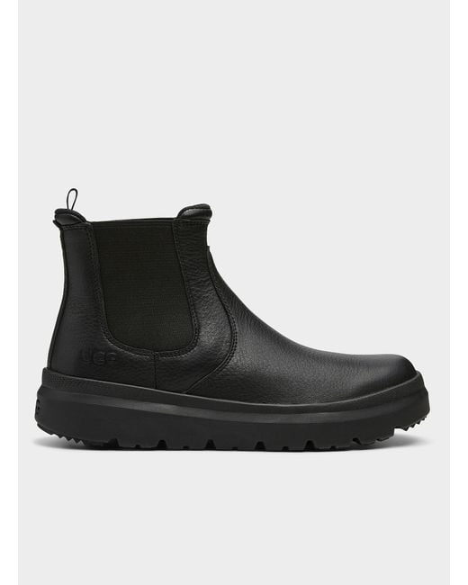 UGG Burleigh Chelsea Leather Boots Men in Black for Men | Lyst