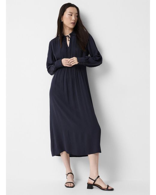 Part Two Faye Stencil Effect Dress in Blue | Lyst