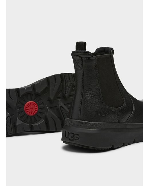 UGG Burleigh Chelsea Leather Boots Men in Black for Men | Lyst