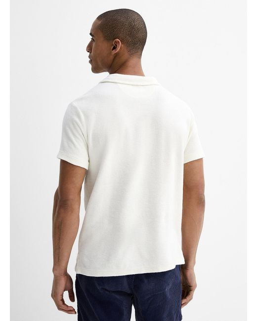 Polo Ralph Lauren Tropical Embroidery Terry Polo in White for Men | Lyst
