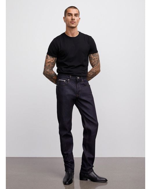 Naked & Famous Denim Indigo Easy Guy Selvedge Jean Tapered Fit in Dark ...