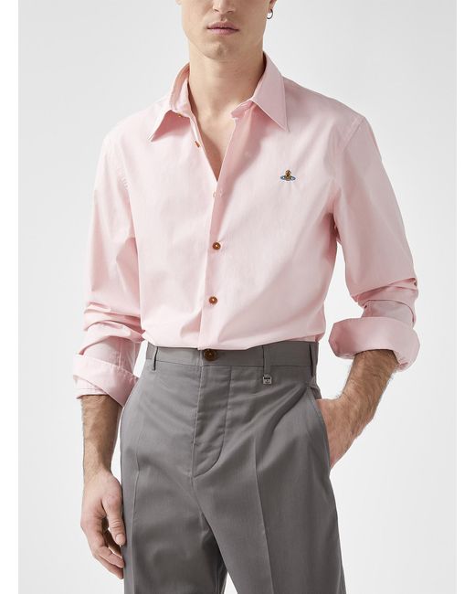 Vivienne Westwood Signature Orb Pink Shirt for Men | Lyst