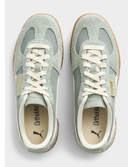PUMA Palermo Green Brushed Suede Sneakers Men for Men | Lyst